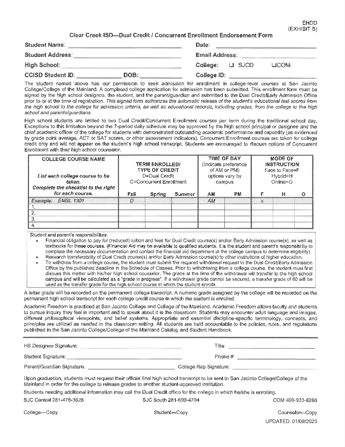 0662 001 - efefefefe - EHDD (EXHIBIT B) Clear Creek Credit Concurrent ...