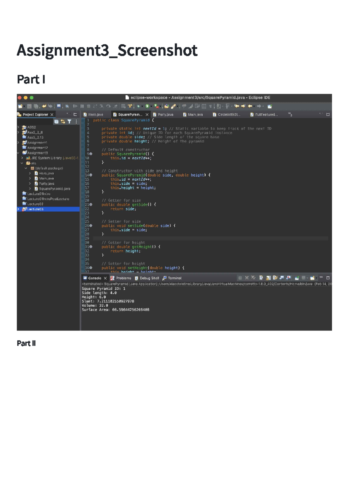 Assignment 3 HomeWork - CS-GY 9053 - Assignment3_Screenshot Part I Part II - Studocu