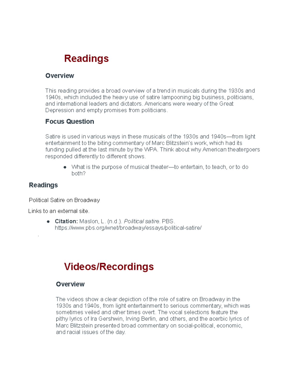 Module 2 Week 6 Resources - Readings Overview This reading provides a ...