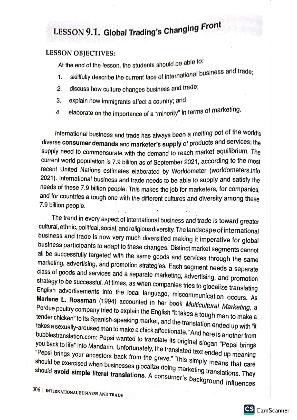 Lesson 9 Accounting - Management Accounting - Studocu