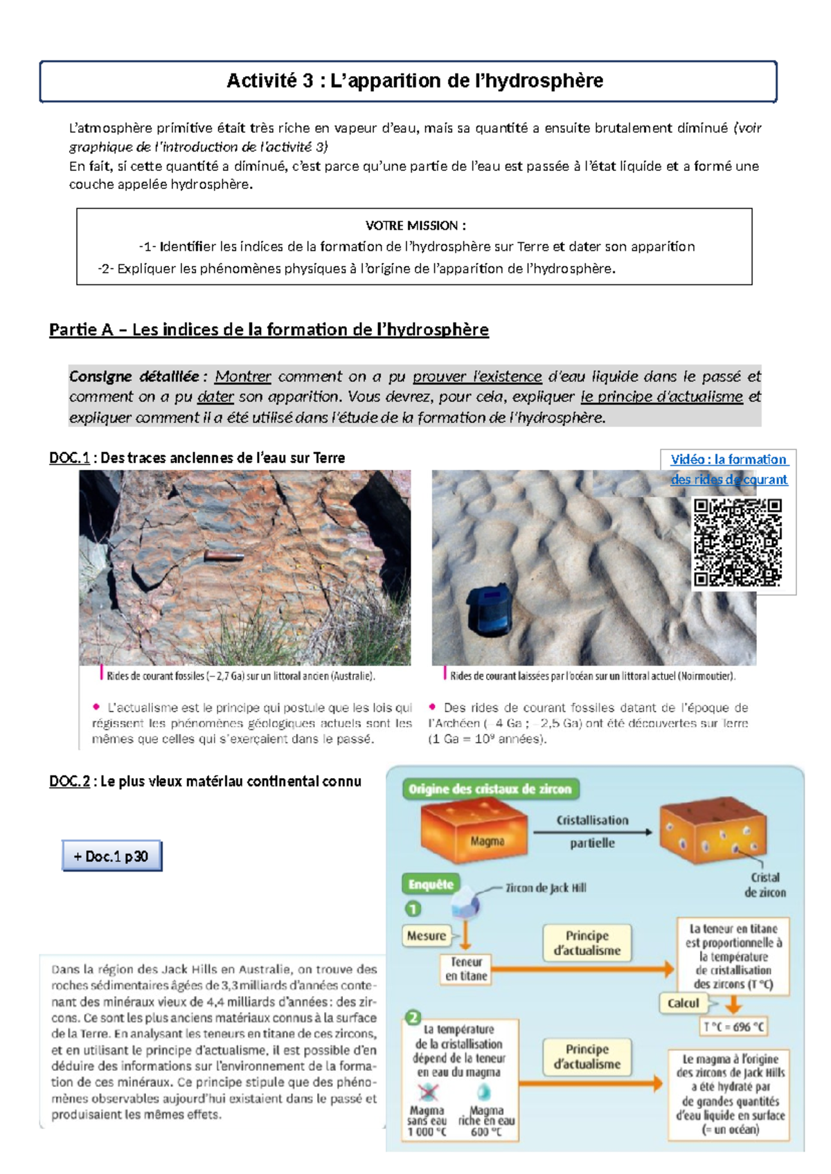 Activite 3 hydrosphere 22-23 - Activité 3 : L’apparition de l ...