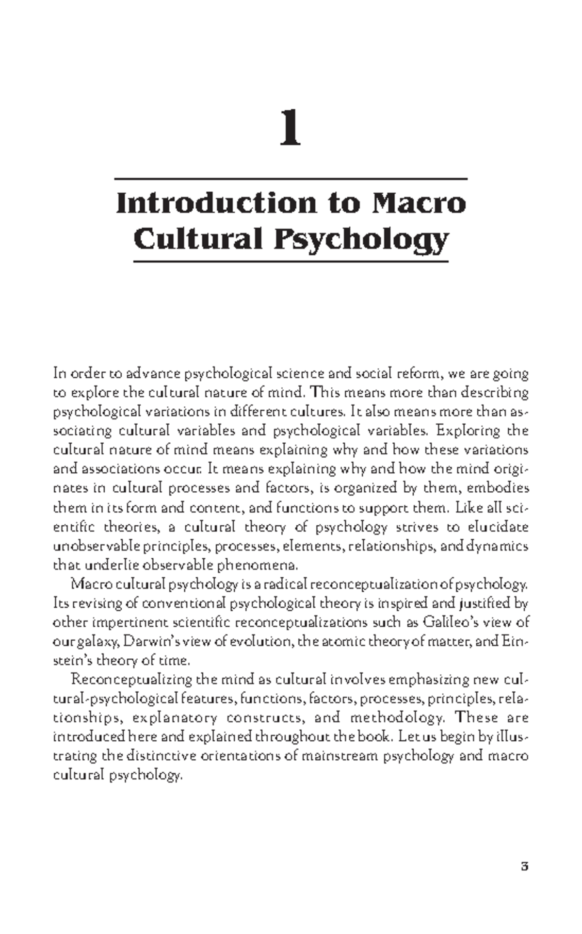 Cultural Psych A1 - Introduction to Macro Cultural Psychology In order ...