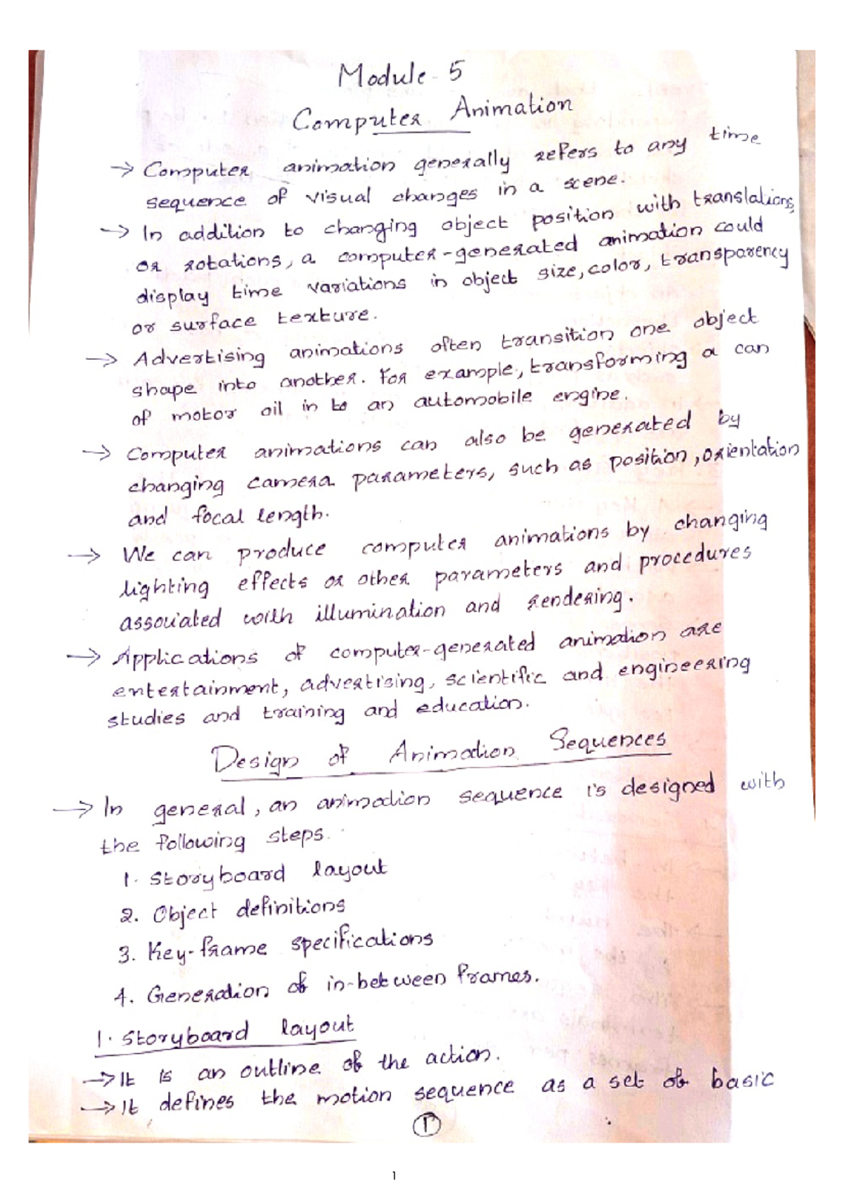 Module 5 cg notes - Summary - BSc Computer Science - Studocu