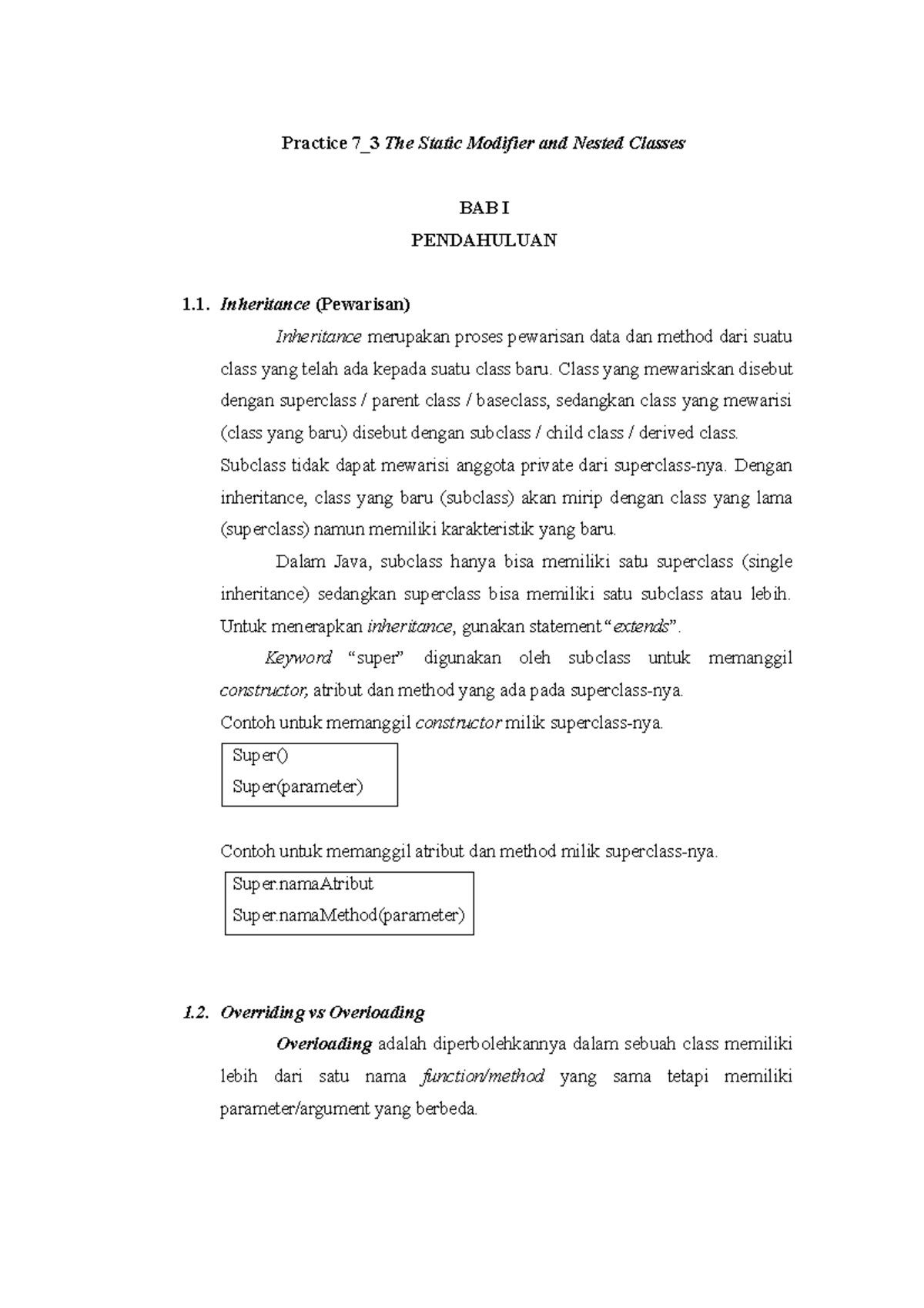Practice 7 3 The Static Modifier And Nested Classes Practice 73 The Static Modifier And