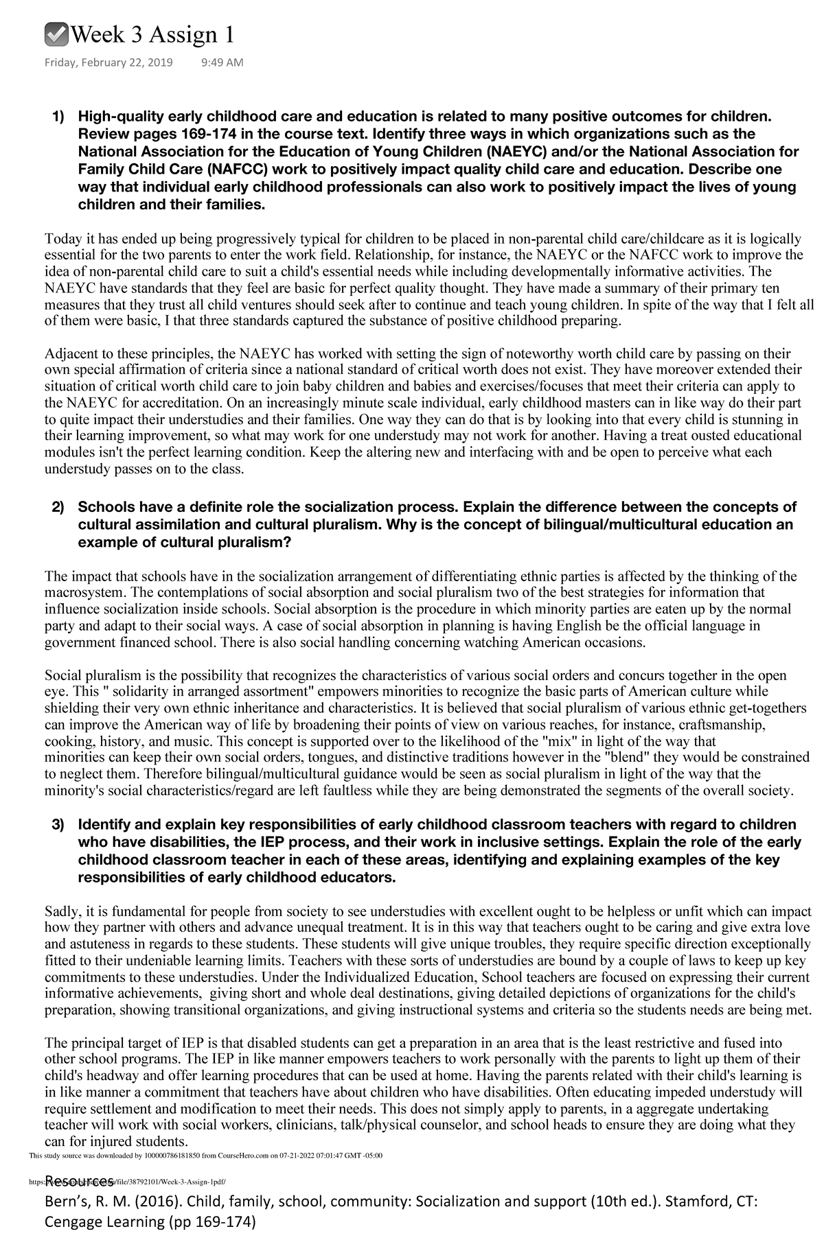 Week 3 Assign 1.pdf 2 - High-quality early childhood care and education ...