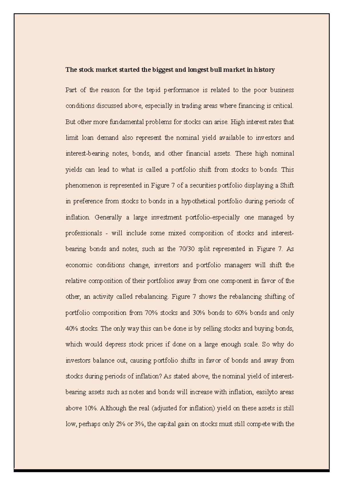 ECON 2020 - The stock market started the biggest and longest bull ...