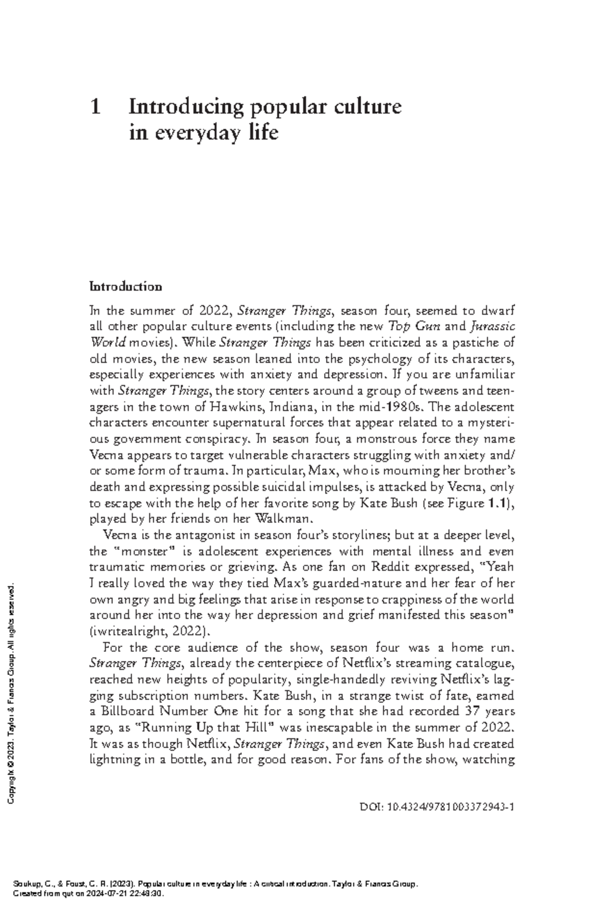 Popular Culture in Everyday Life A Critical Introd - DOI: 10/ ...