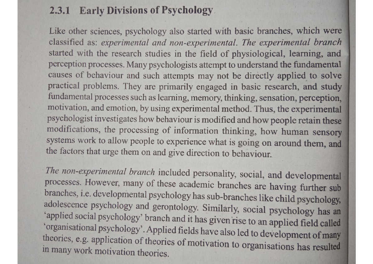 Early Definition of Psychology - Ignou - B A Honours Psychology - Studocu