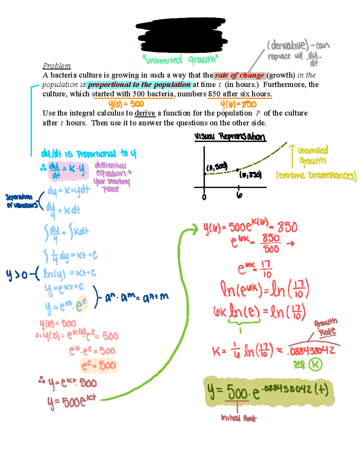 Exponential growth and decay (start) - ball high school a. calculus bc ...