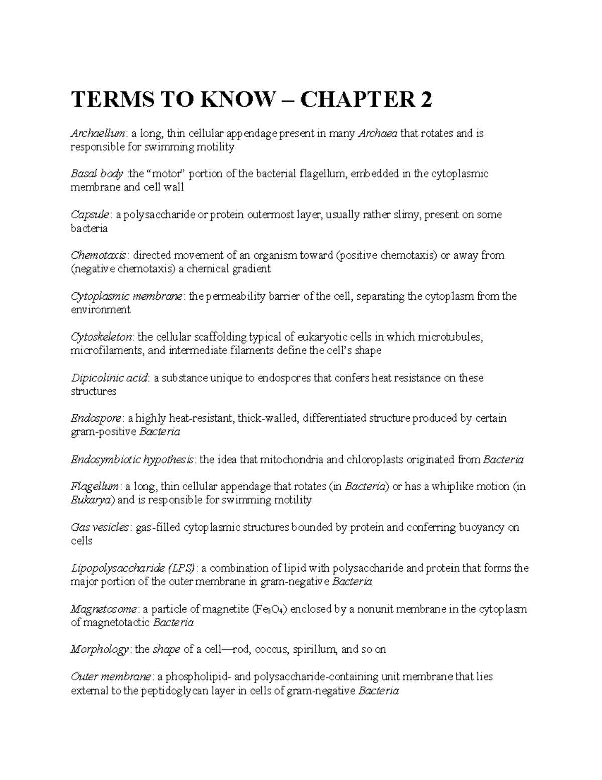Terms TO KNOW C2 - Lecture notes chapter 2 - TERMS TO KNOW – CHAPTER 2 ...