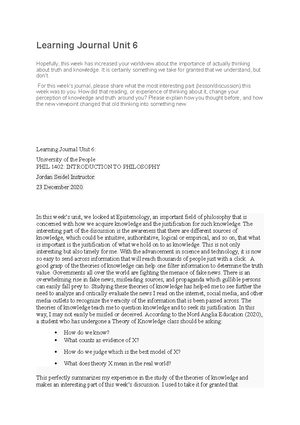 PHIL1402 Learning Journal Unit 7 - Learning Journal Unit 7 For this week’s journal, please share ...