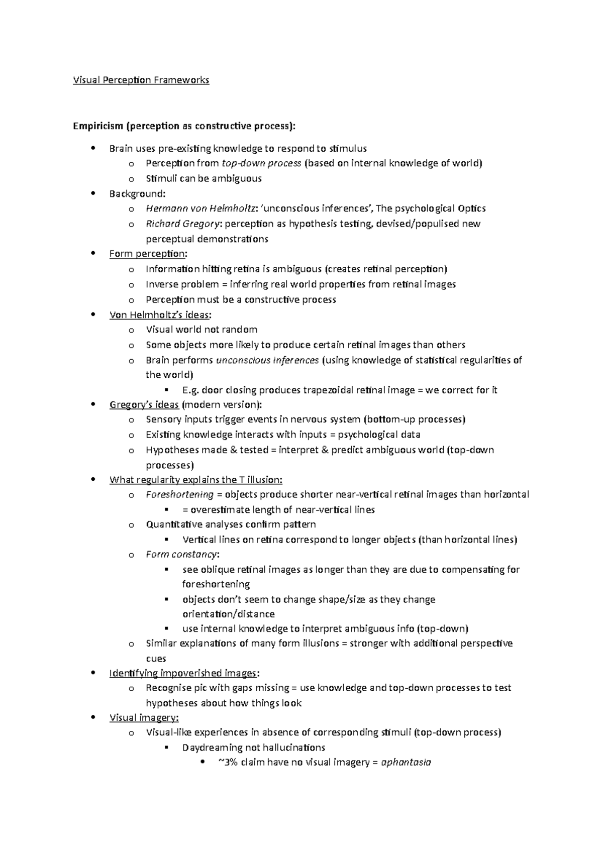 Visual Perceptions Frameworks (ii) - Visual Perception Frameworks ...