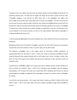 Assignment 1 - Immigration Assistant - Assignment 1 The government’s ...