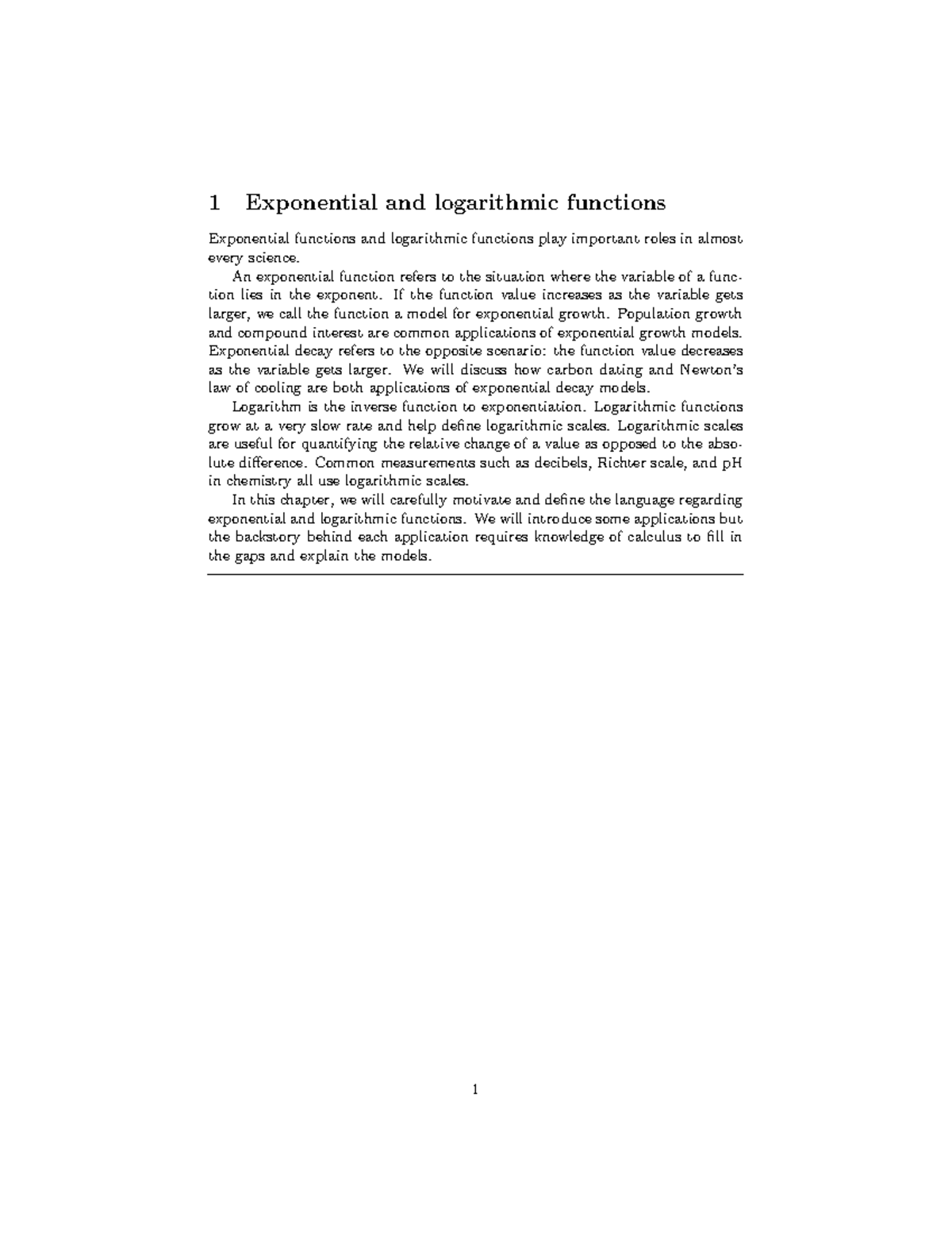 Precalc-exp-log - math - 1 Exponential and logarithmic functions Exponential functions and - Studocu