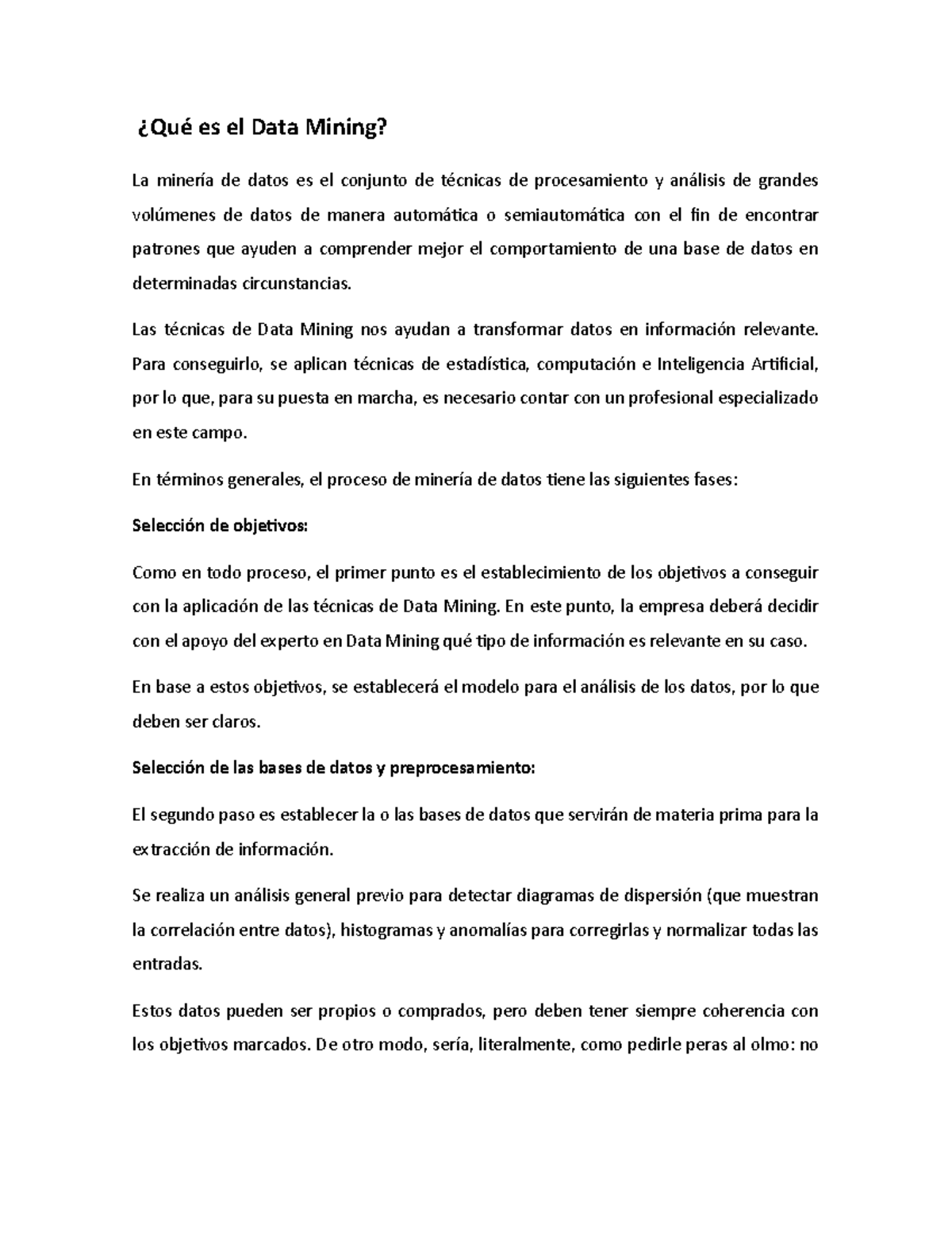 Qué es el Data Mining - Que es la minería de datos. - Fundamentos ...