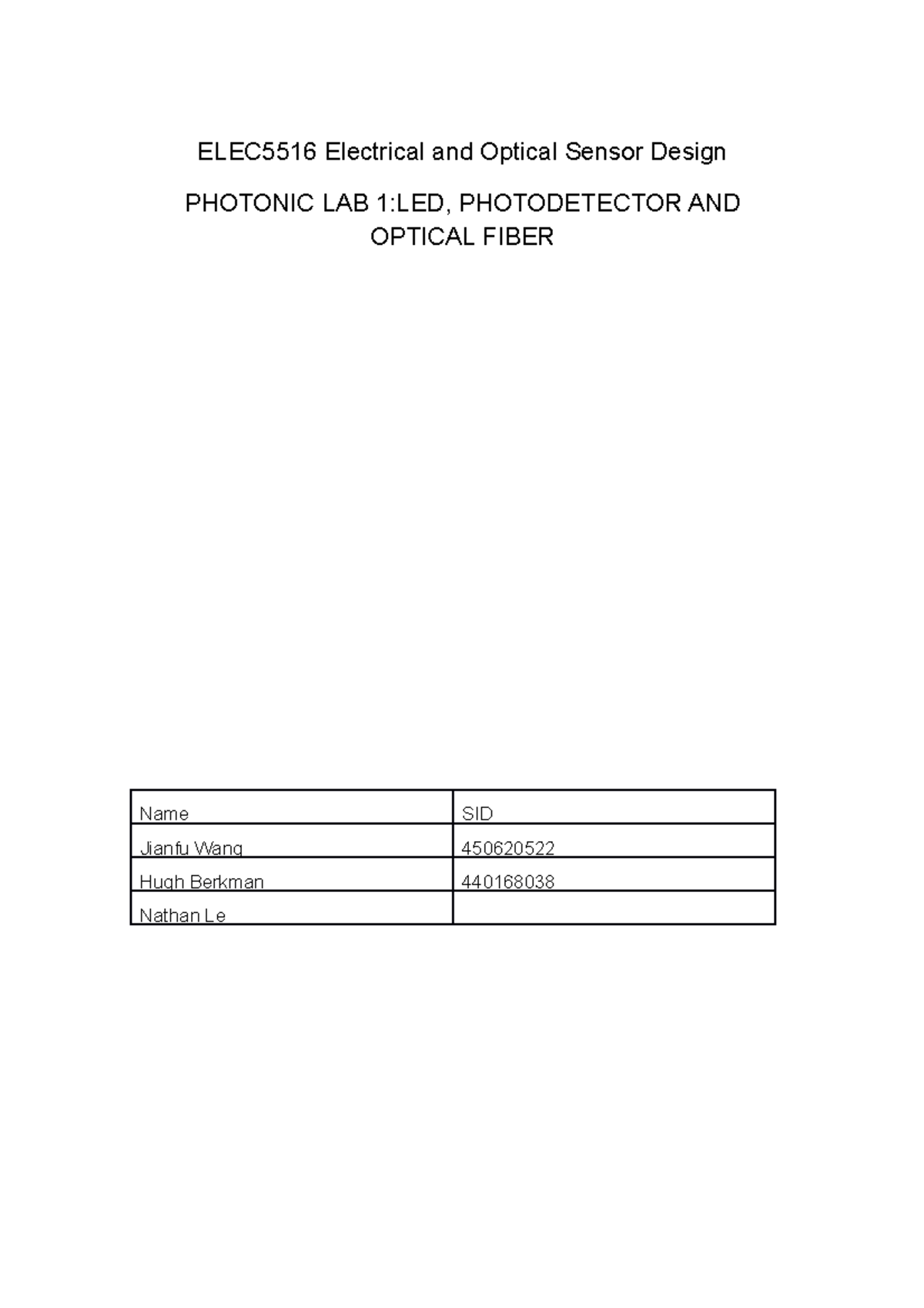 Lab3 - Lab 3 report - ELEC5516 Electrical and Optical Sensor Design ...