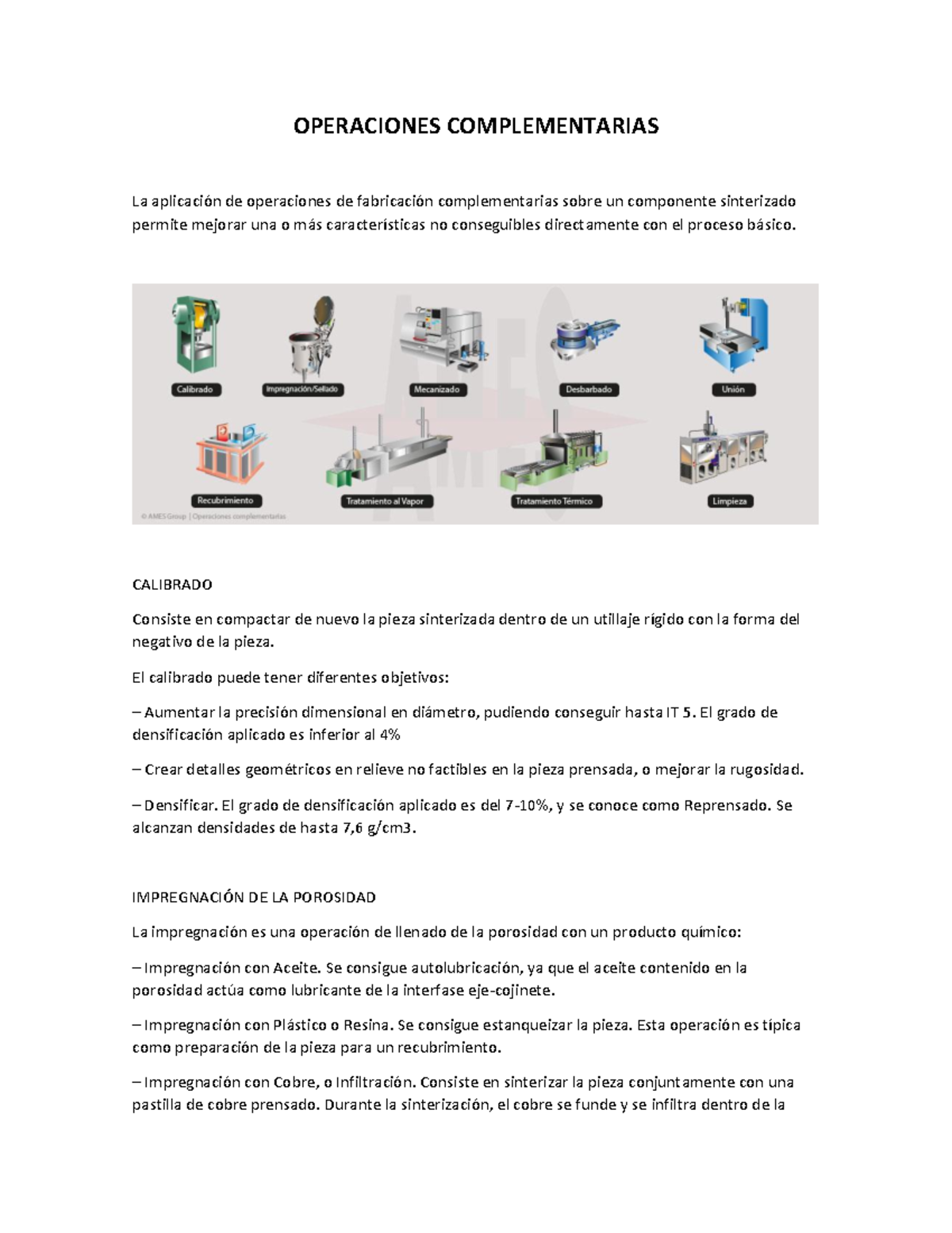 Semana 8 PM. - OPERACIONES COMPLEMENTARIAS La aplicación de operaciones de fabricación - Studocu