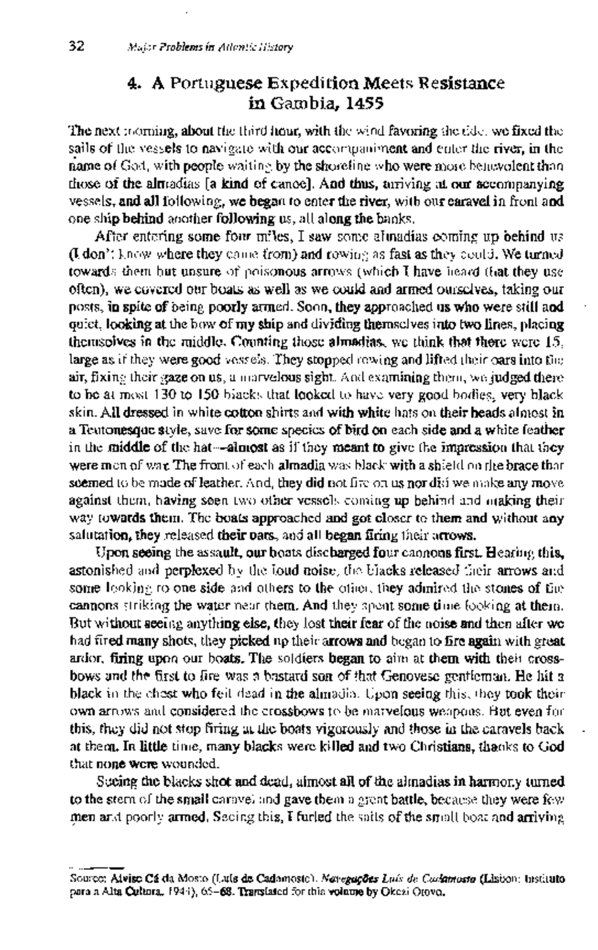 A Portuguese Expedition - 32 Majer Problems in Atlantic History 4. A ...