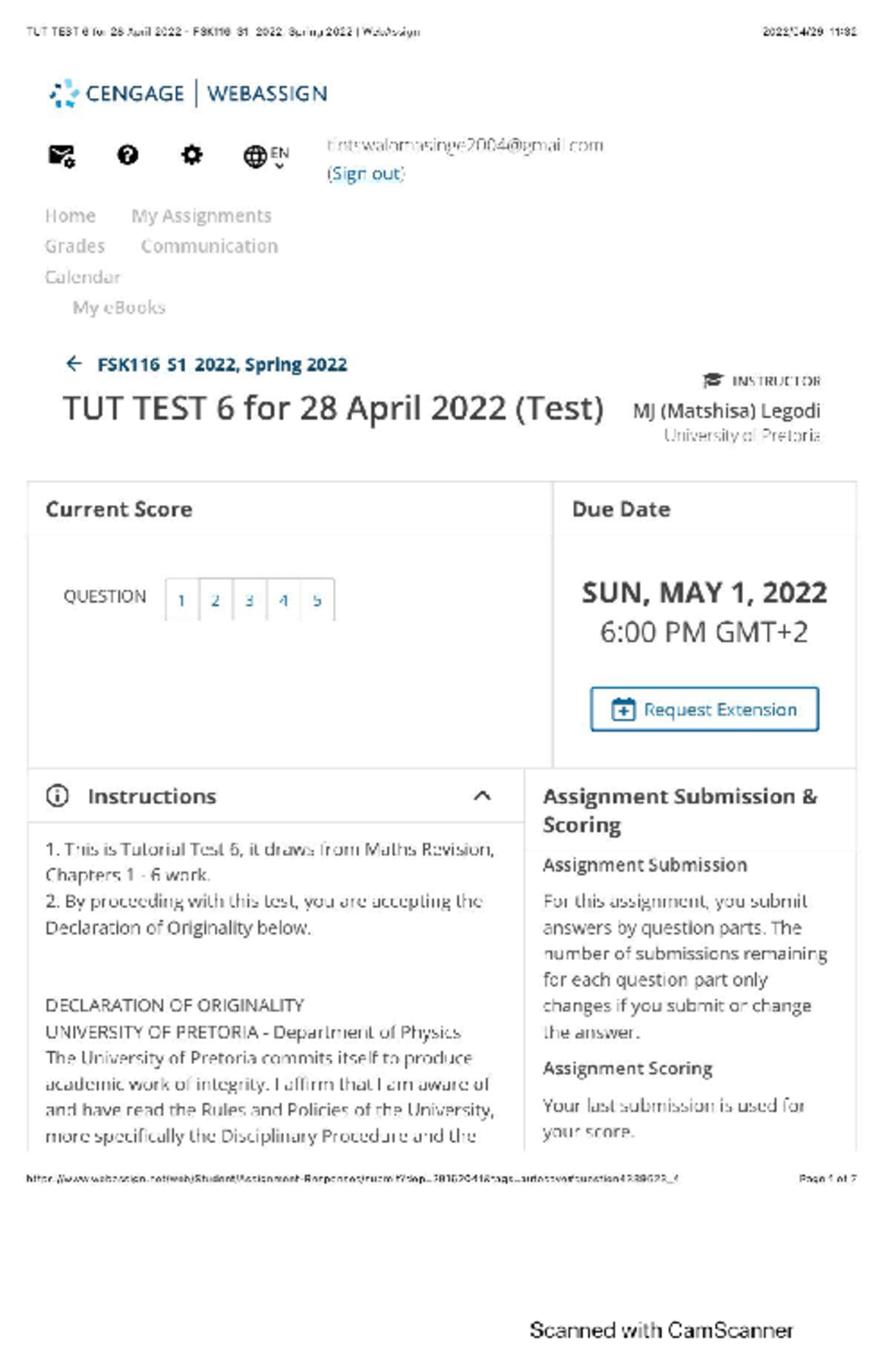 TUT test 6 for 28April - Tests - JPO 152 - Studocu