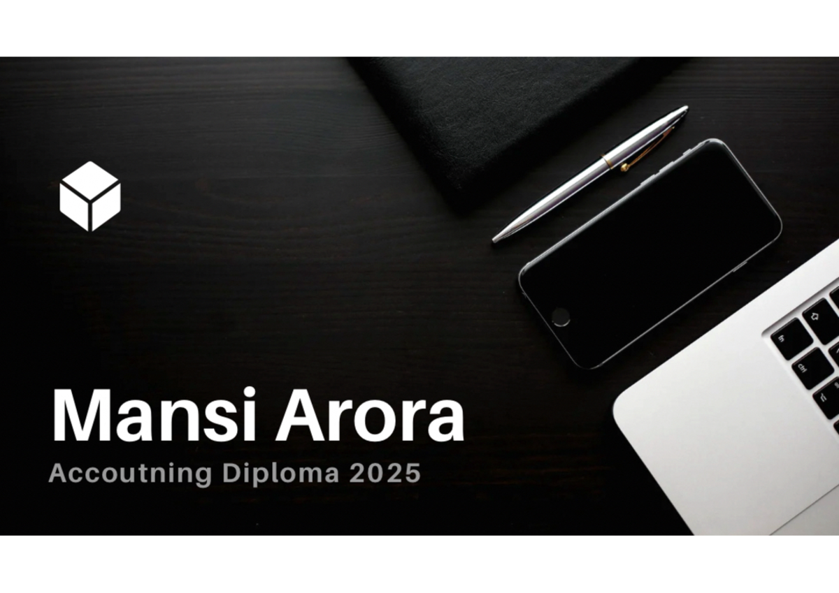 Business card - MRK108 - Mansi Arora Accoutning Diploma 2025 Mansi Arora Accoutning Diploma 2025 ...
