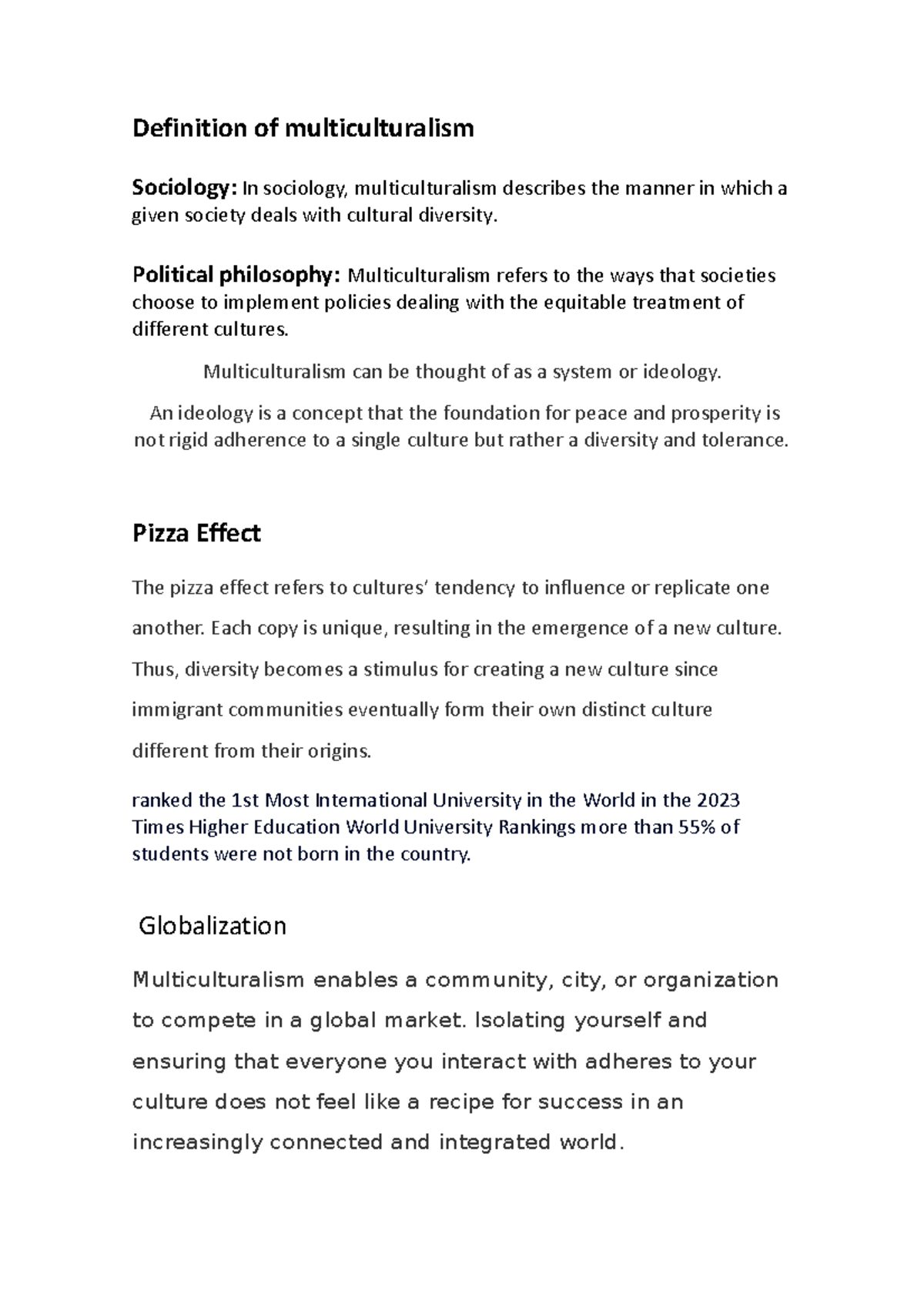 Trbingles a a a a - Definition of multiculturalism Sociology: In ...