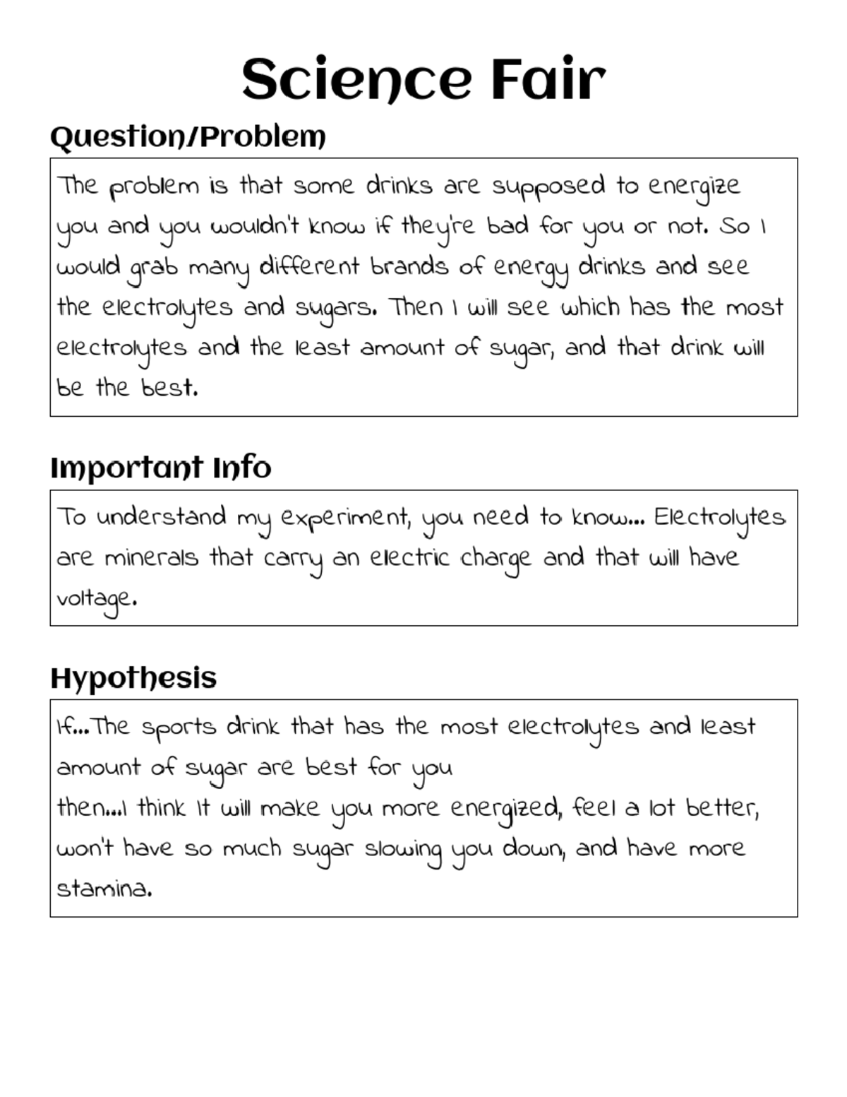 Science Project example - Studocu