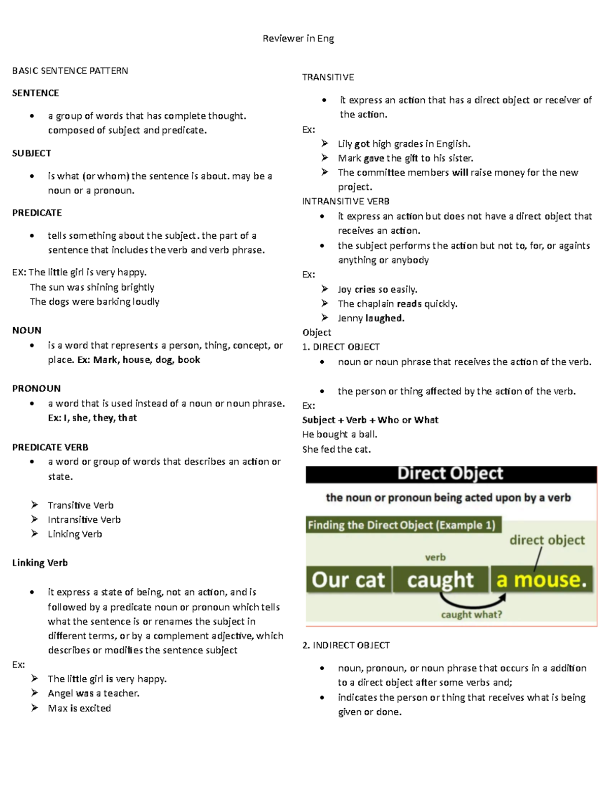 ENG Reviewer - rfafa - College English - OLFU - Studocu