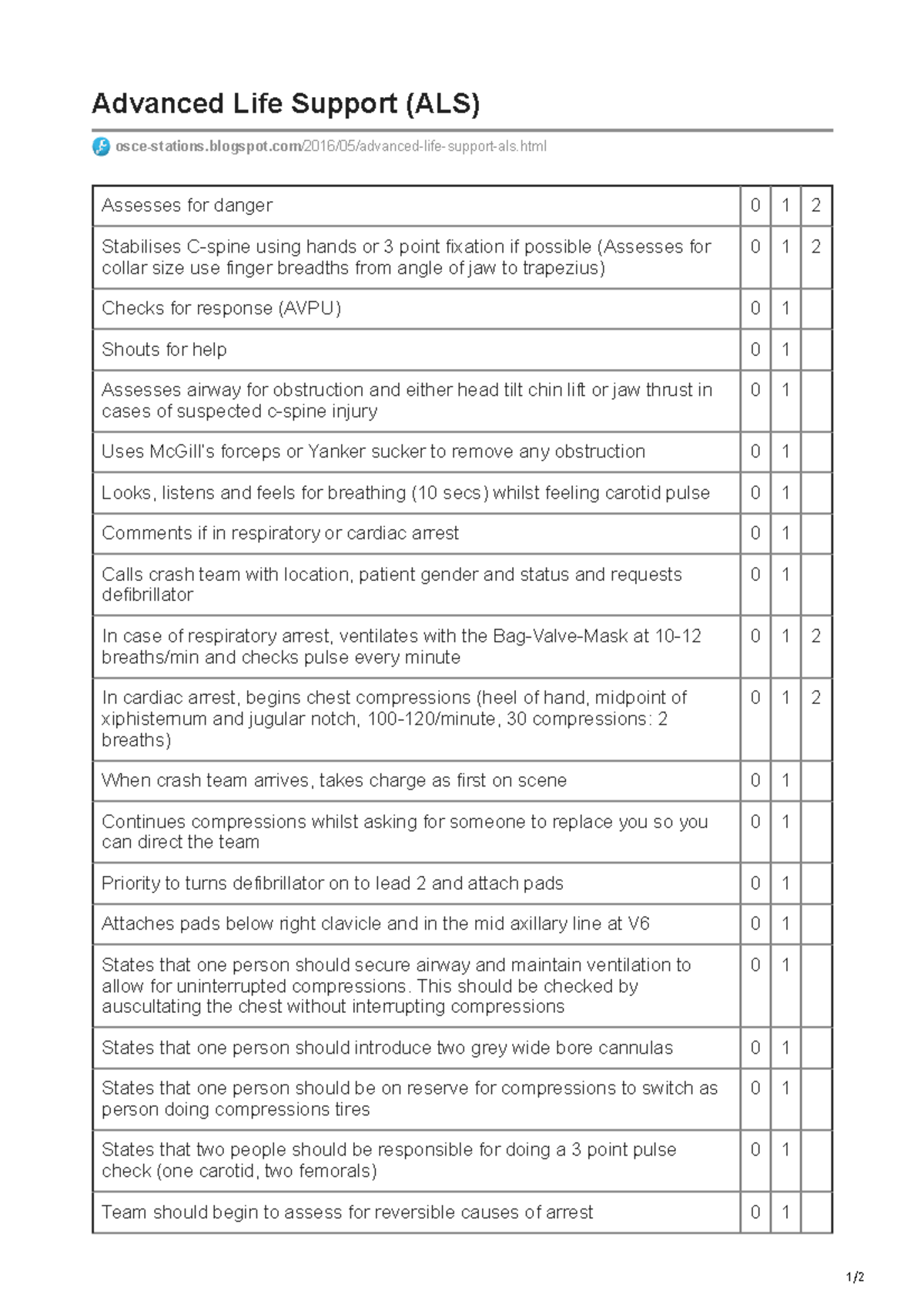 Osce-stations.blogspot.com-Advanced Life Support ALS - 1/ Advanced Life ...