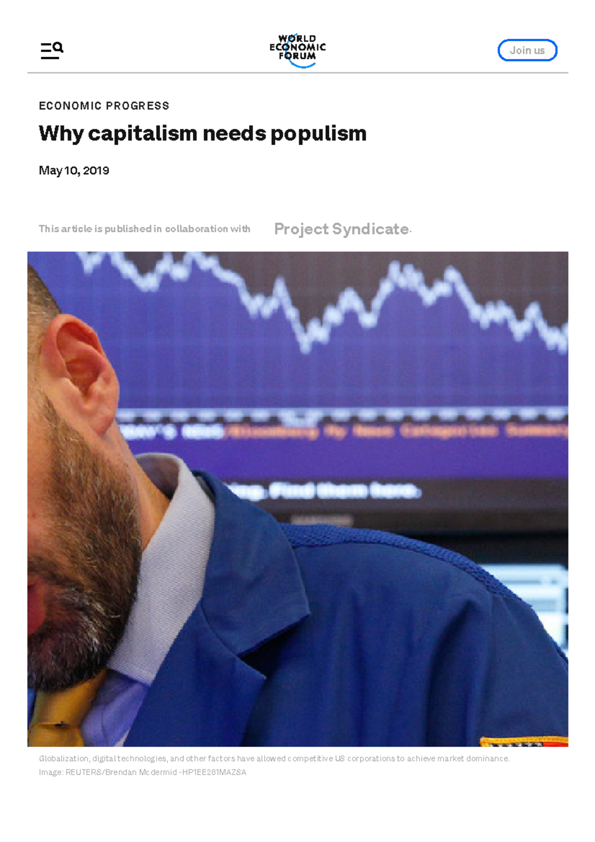 6- Why capitalism needs populism World Economic Forum - ECONOMIC ...