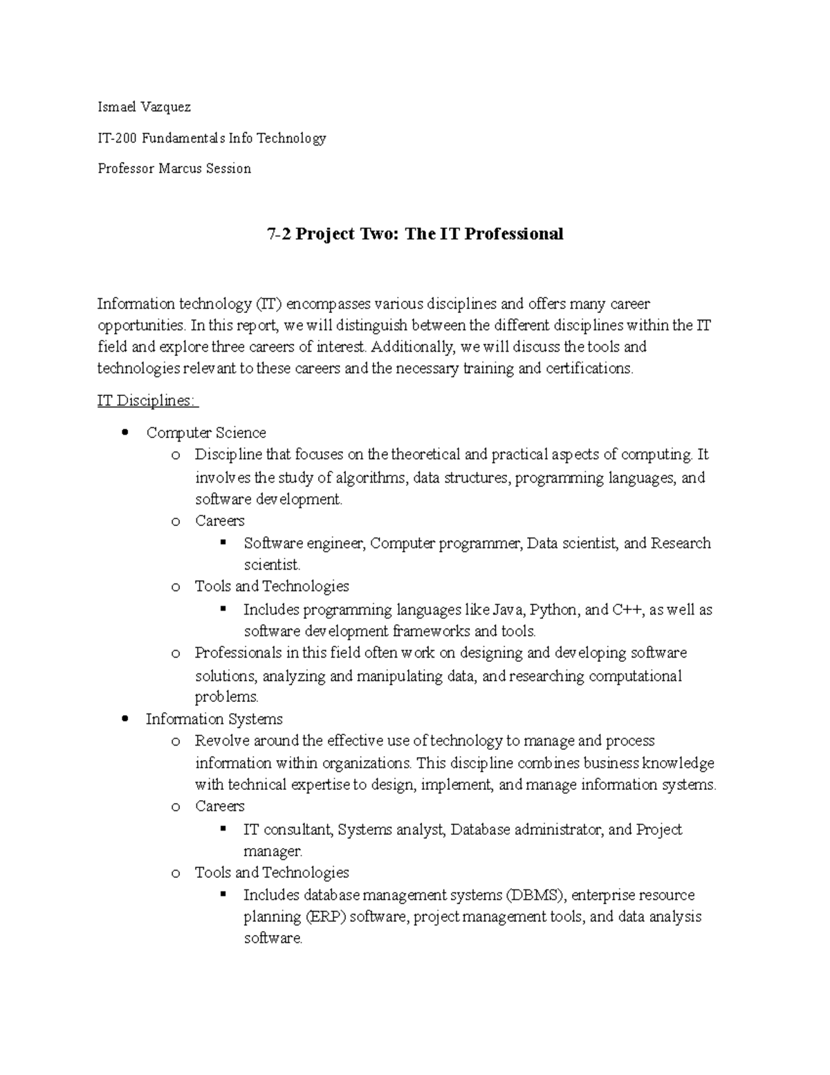 7-2 Project Two - Ismael Vazquez IT-200 Fundamentals Info Technology ...