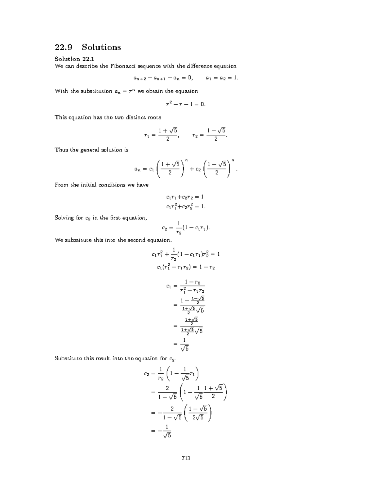 Ref MATH Adv Math Methods Sean Mauch-184 - 22 Solutions Solution 22. We ...