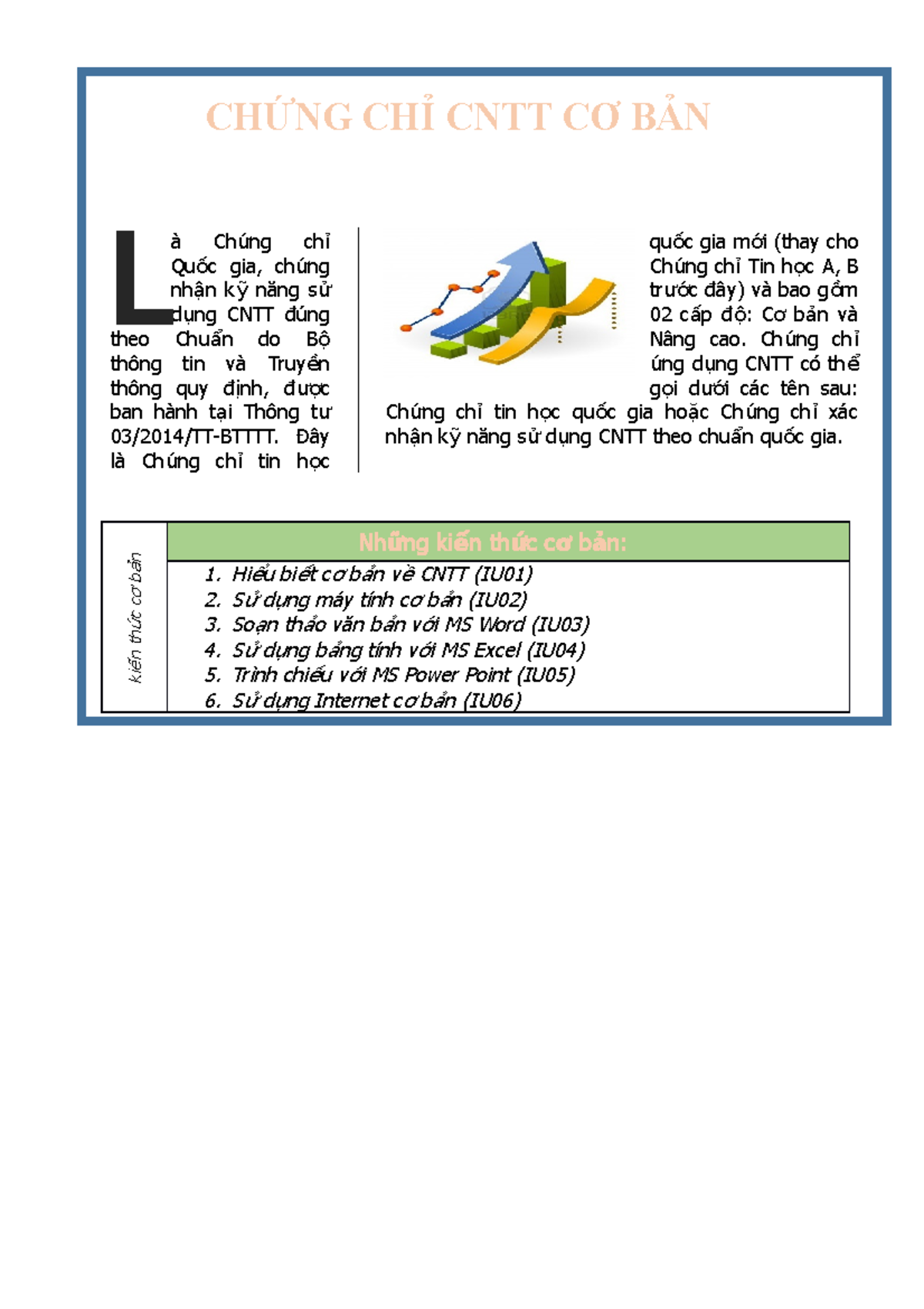 Dulieu De Mau 03 (2 - à Ch ứng chỉ Qu ốc gia, ch ứng nh ận k ỹ năng sử d ụng CNTT đúng theo Chu ...