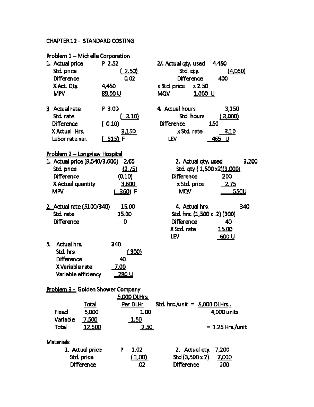 Cost Acc Chap 12 2014 - Accounting - CHAPTER 12 - STANDARD COSTING ...