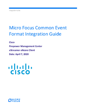 Cisco Firepower 6 Arc Sight CEF Integration Guide 2020 - Micro Focus ...