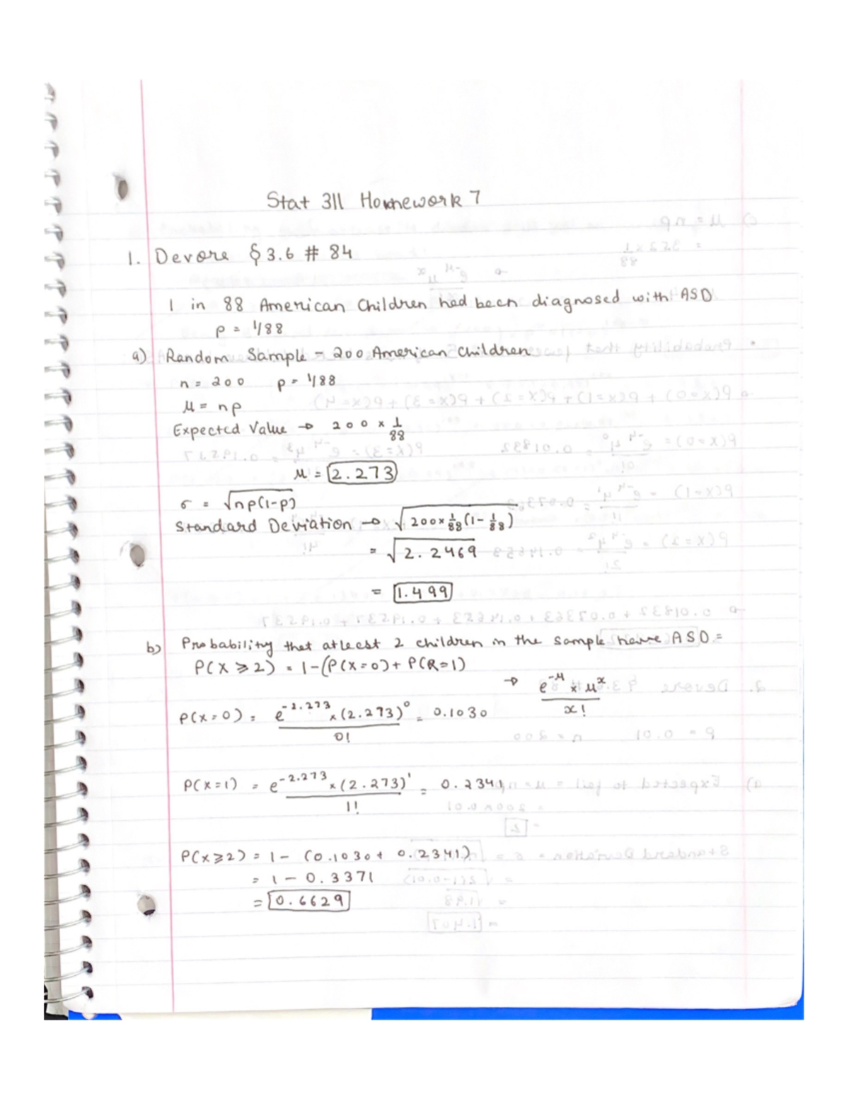 Stat 311 HW7 - statistics homework - STAT 311 - Studocu