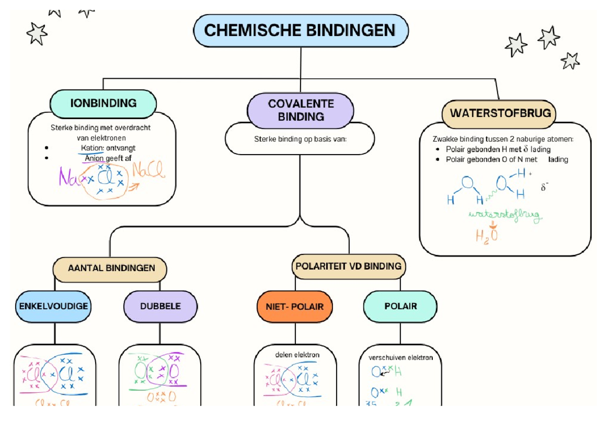 Fysio Schema Soorten verbindingen - Fysiologie 1 - V CHEMISCHE ...