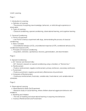 Types of Learning - notes - Types of Learning Learning and Association ...