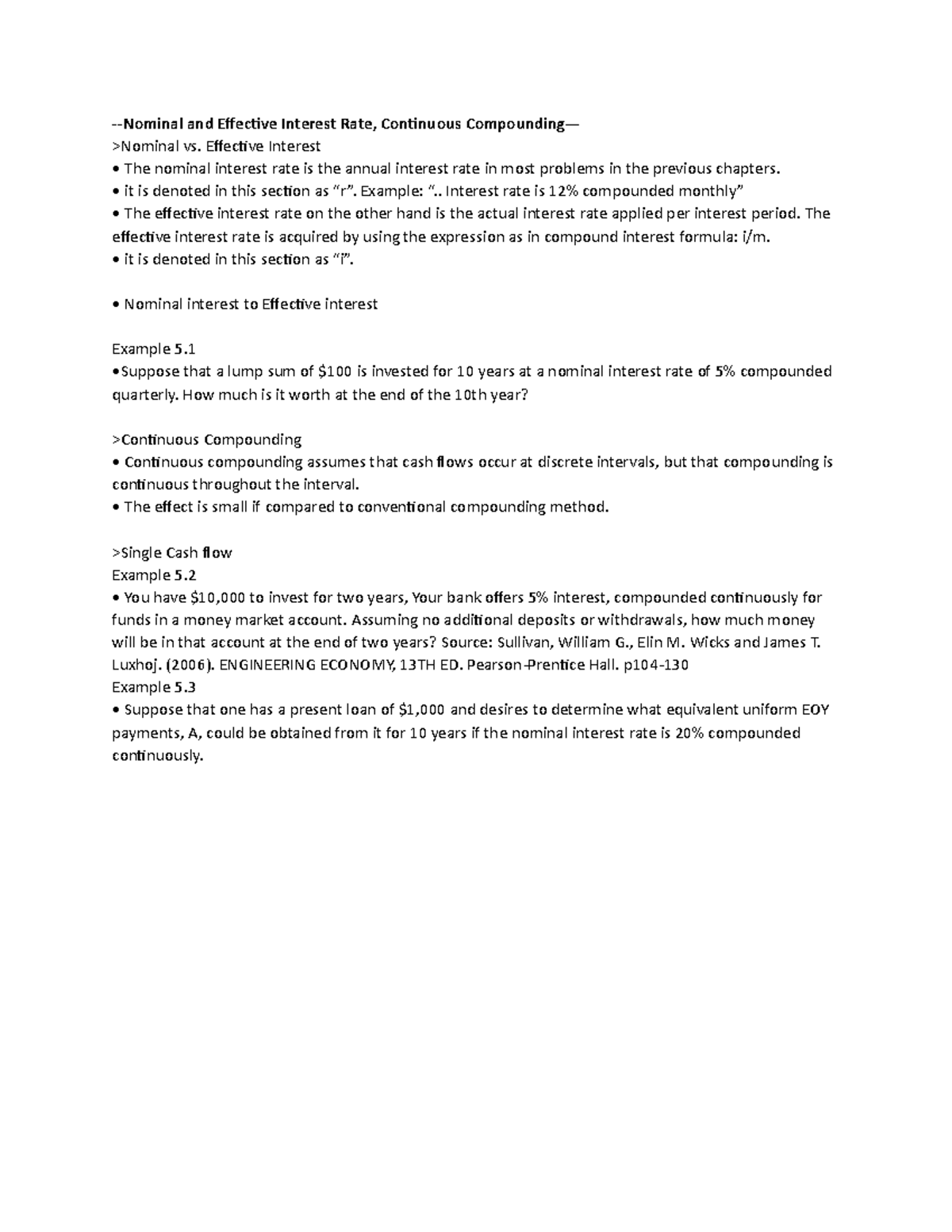 Nominal and Effective Interest Rate and Examples -Nominal and Effective ...