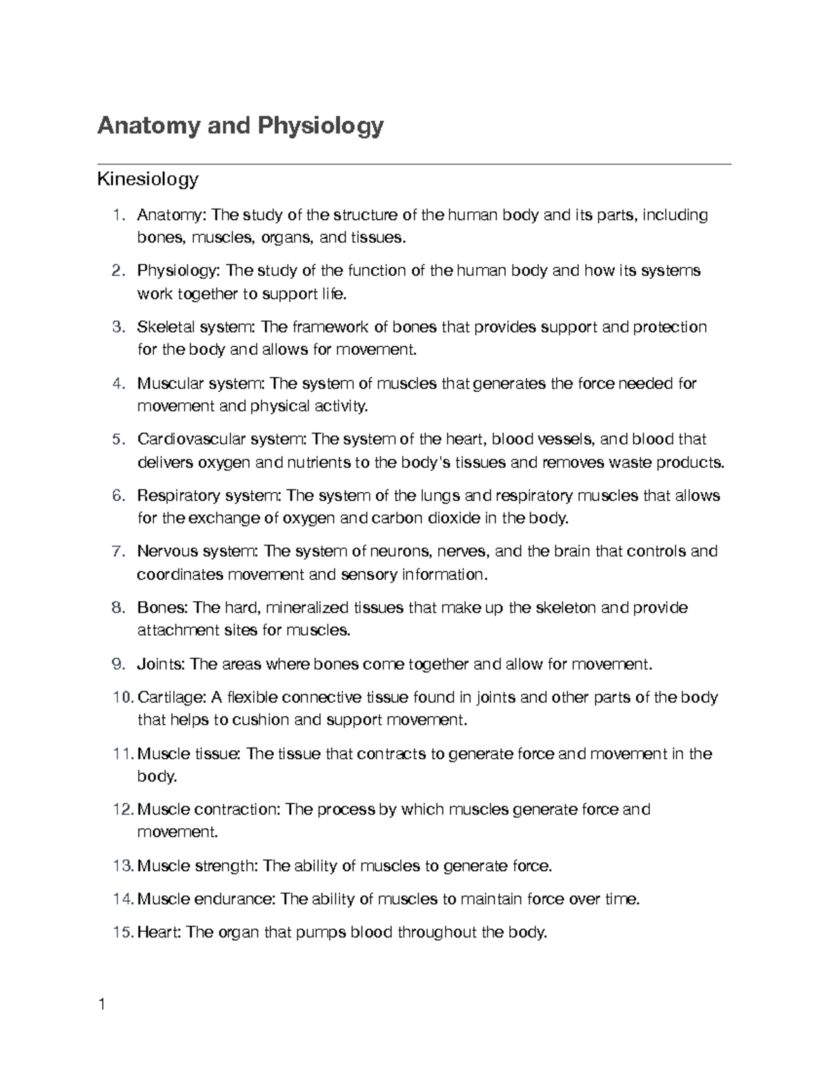 Anatomy and Physiology Notes and Vocab - Anatomy and Physiology ...