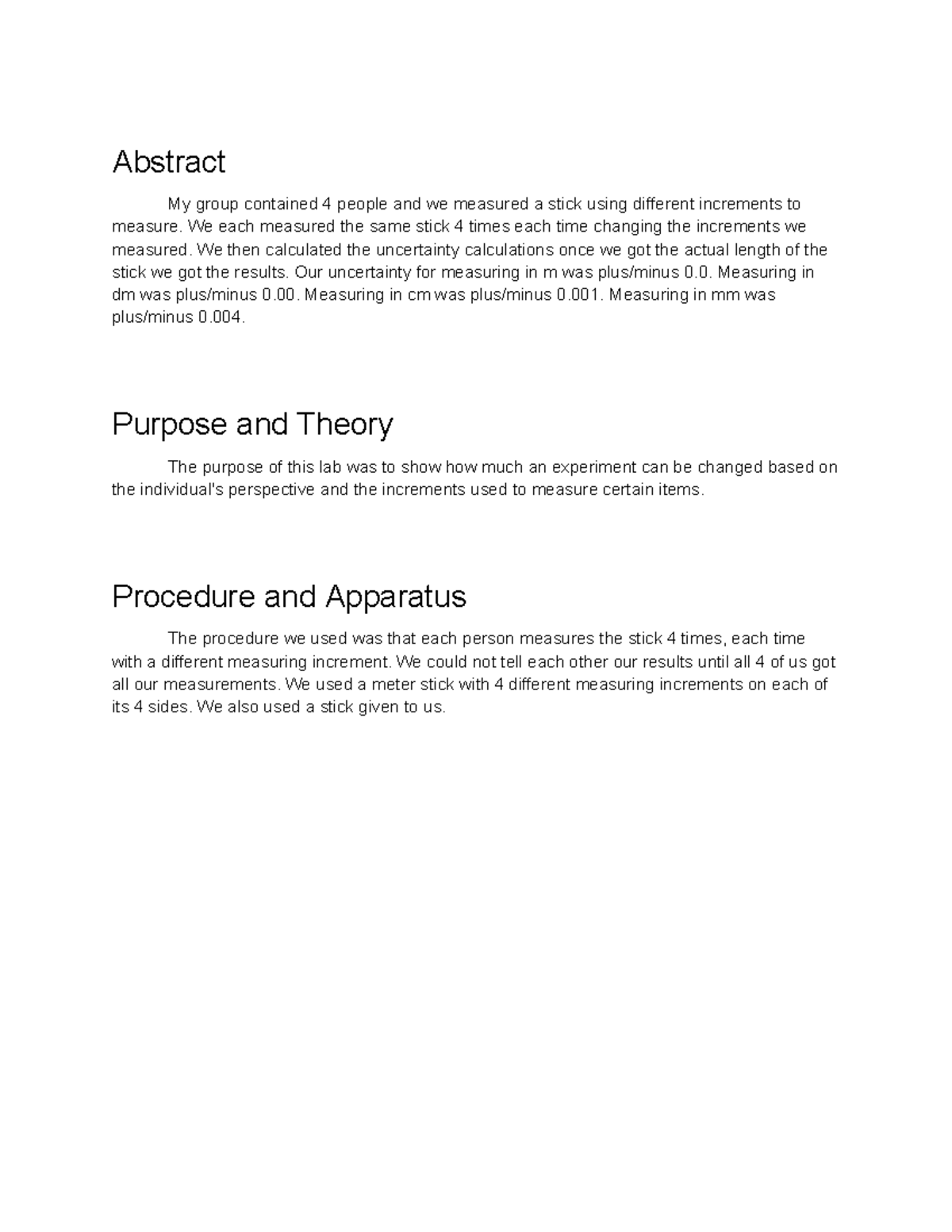 Lab+report+1 - Lab report 1 - Abstract My group contained 4 people and ...