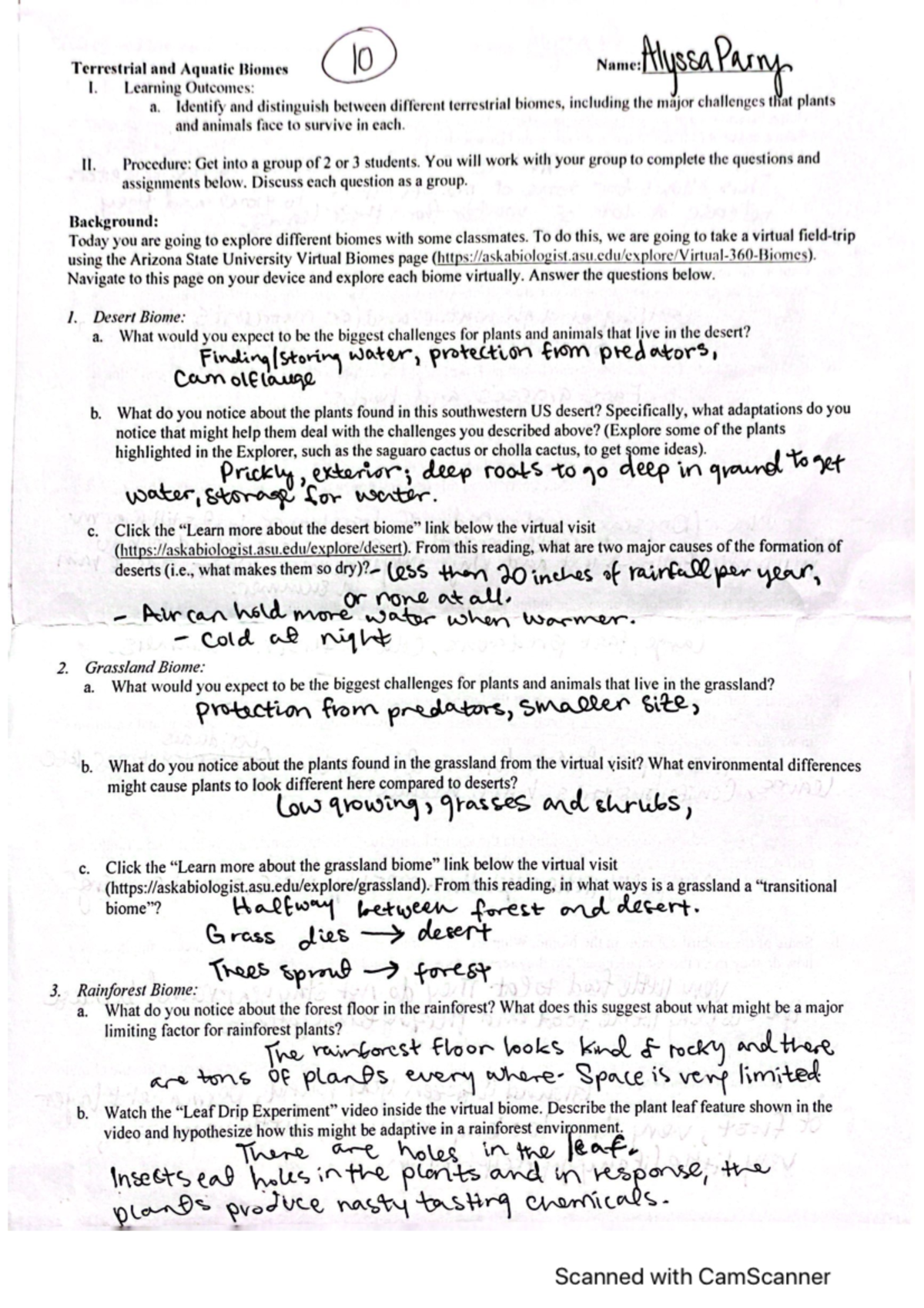 Terrestrial and Aquatic Biomes - BIOL 113 - Studocu
