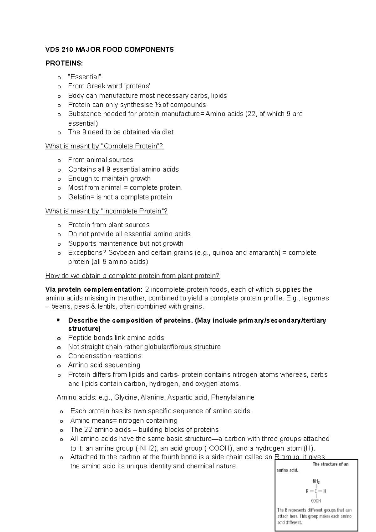 Major Food Components VDSfgk,m g wrg wkm - VDS 210 MAJOR FOOD ...