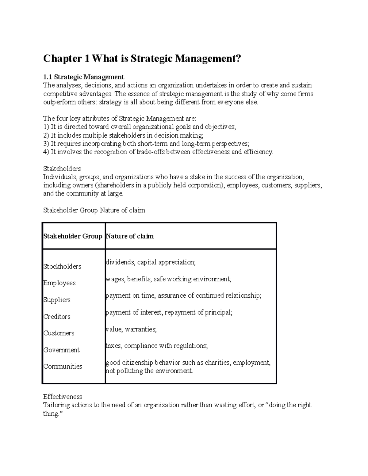 Strategic Management-Book - Chapter 1 What is Strategic Management? 1 ...