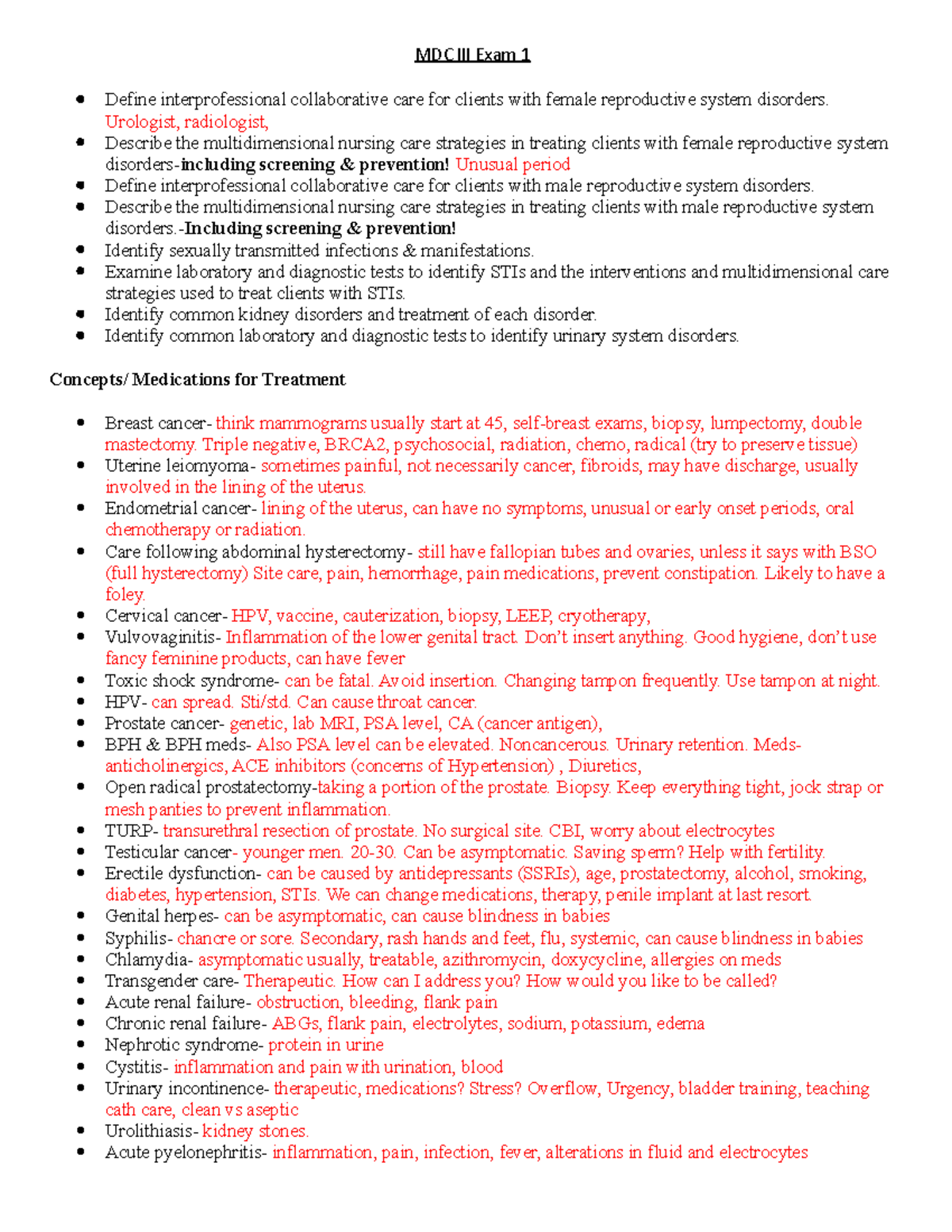 MDC3 Ticket to Class - study guide - MDC III Exam 1 Define ...