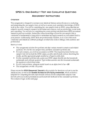psych 354 SPSS homework frequency, tables, histograms, and bar charts ...