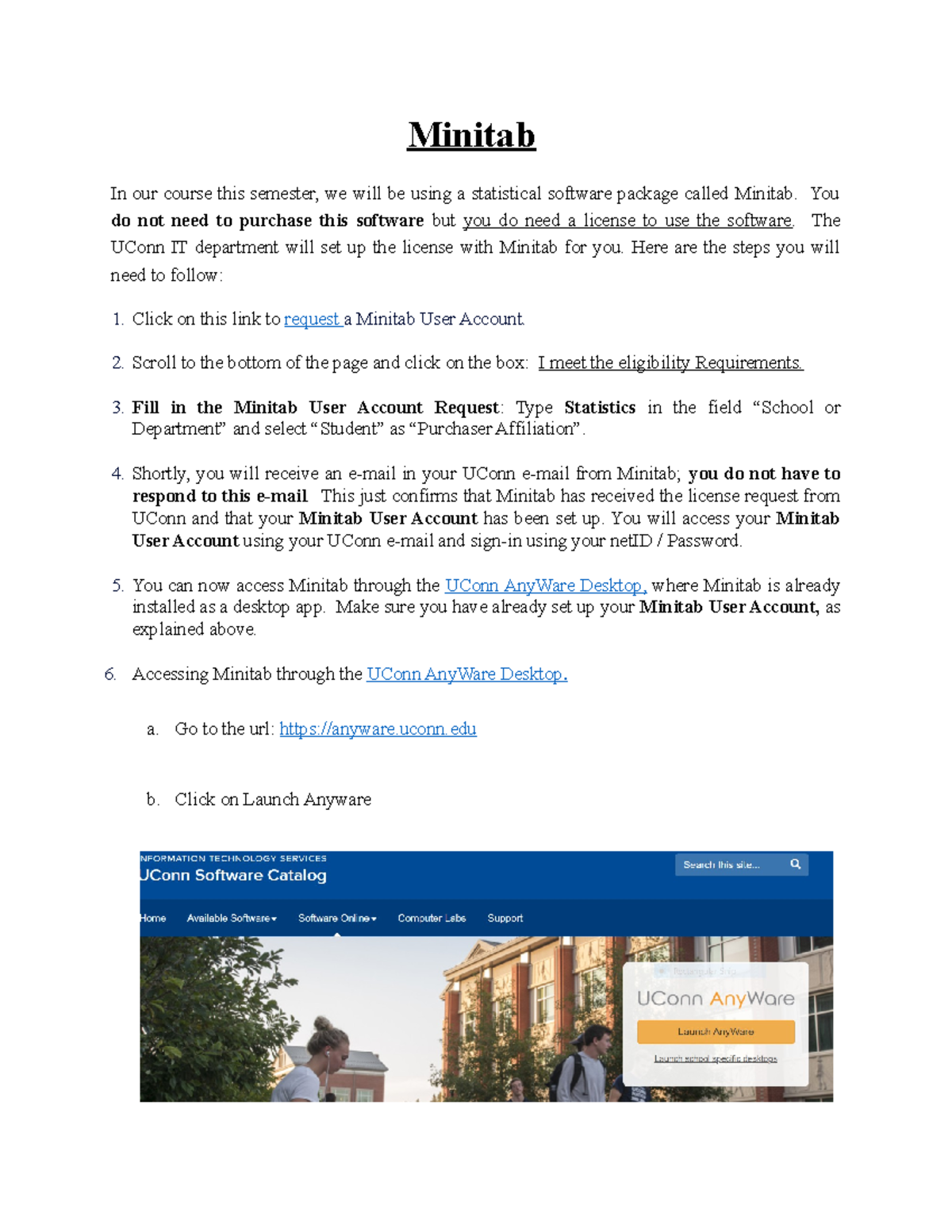 Setting Up Minitab for First Time v08222022 - Minitab In our course this semester, we will be ...