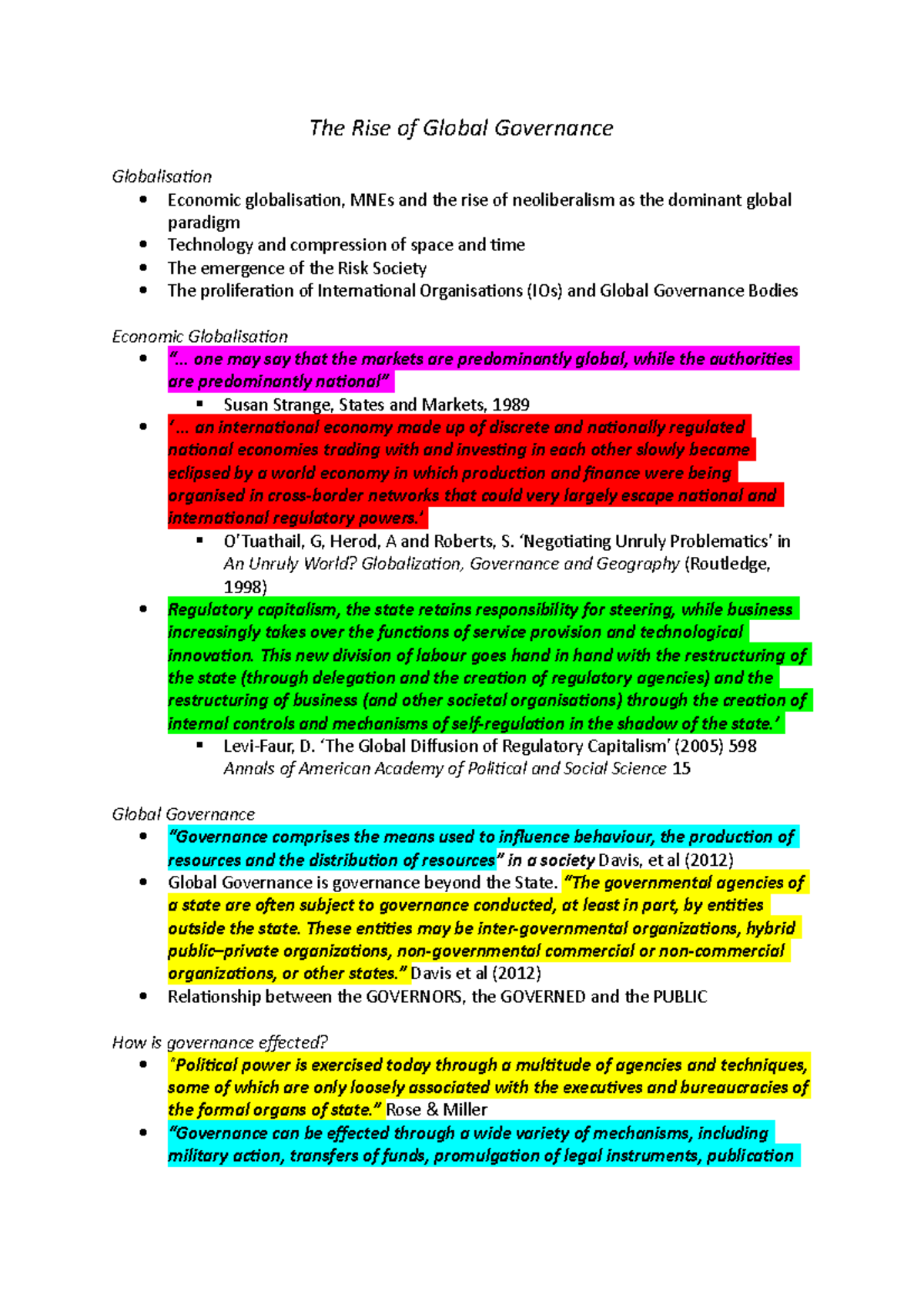 The Rise of Global Governance - The Rise of Global Governance ...