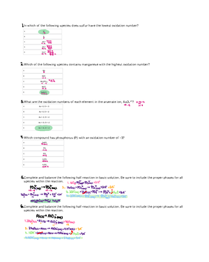 Ch.4 Study Guide - Unit Study Guide 14: Chemical Kinetics Key Equations ...