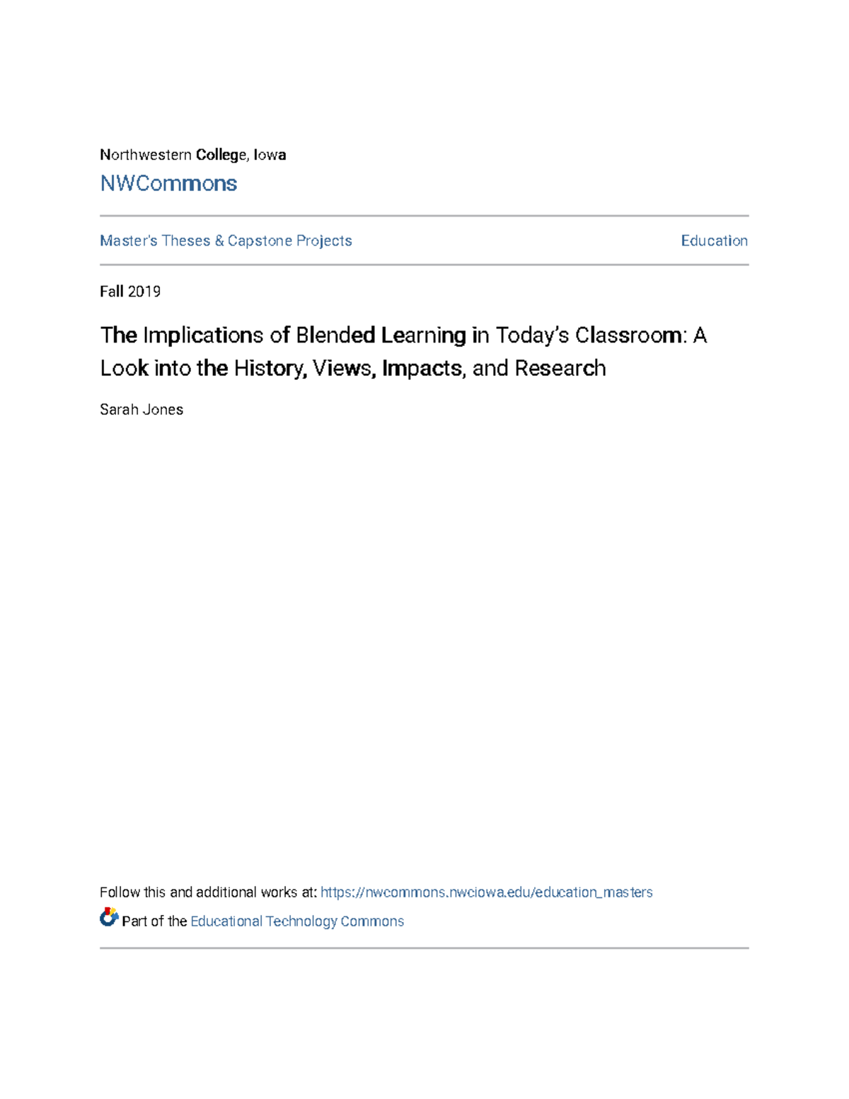 The Implications of Blended Learning in Today s Classroom A Look ...