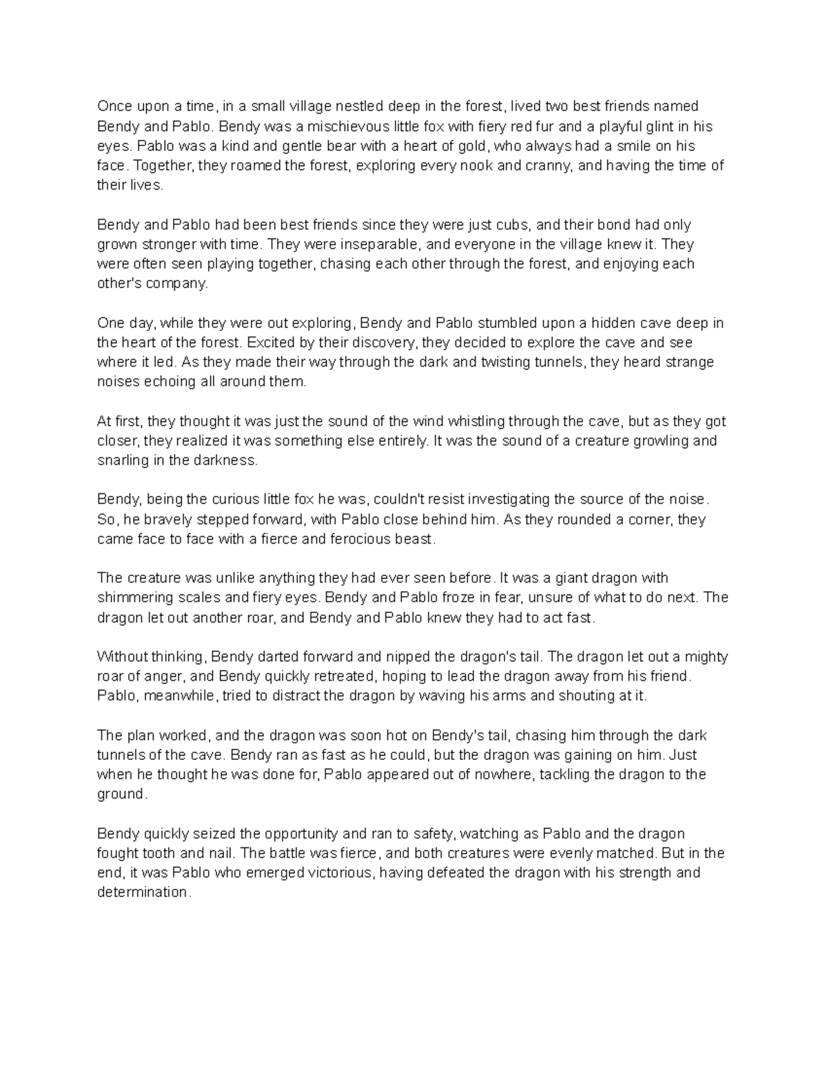 Creative Writing Day 1 - Once upon a time, in a small village nestled ...